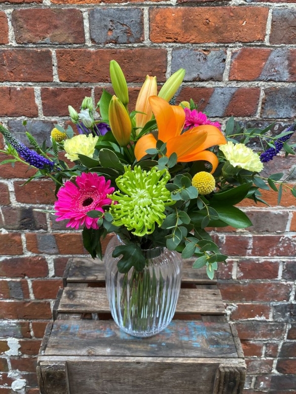 Rainbow Pop Vase Arrangement – buy online or call 01844 346445